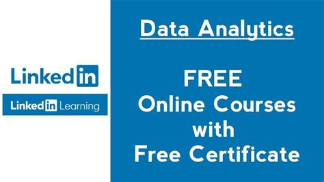 Linkedin Learning Free Data Analytics Courses With Certificate Youtube