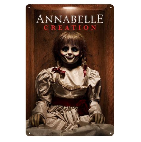 Annabelle Creation Horror Movie Metal Poster Tin Sign Cinema Wall Decor