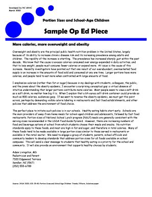 Op Ed Examples Pdf Fill Online Printable Fillable Blank PdfFiller