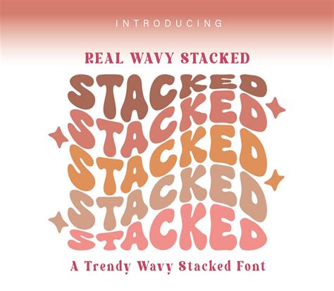 Real Wavy Stacked Font Wavy Retro Font Wavy Text Svg Easy To Create