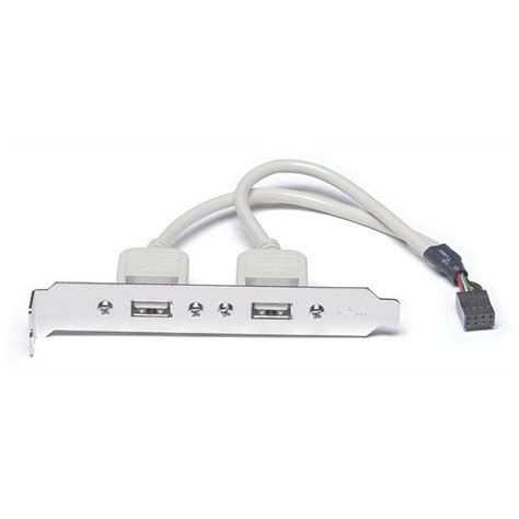 Generic Usb Header Connector W Bracket 2 Port To 10 Pin Header