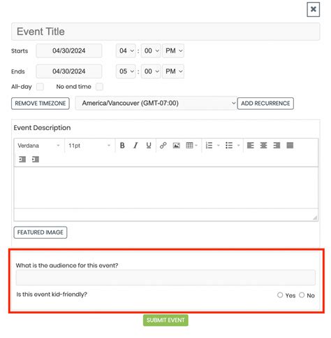 How To Create A Custom Event Submission Intake Questionnaire