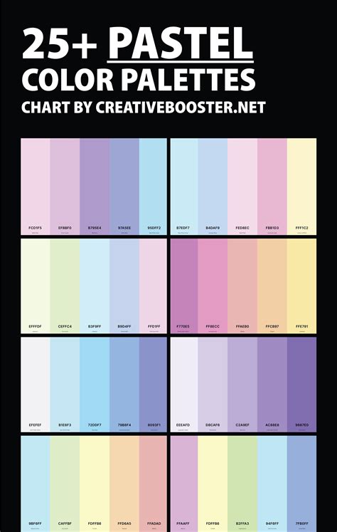 25 Best Pastel Color Palettes With Names And Hex Codes Pastel Colour