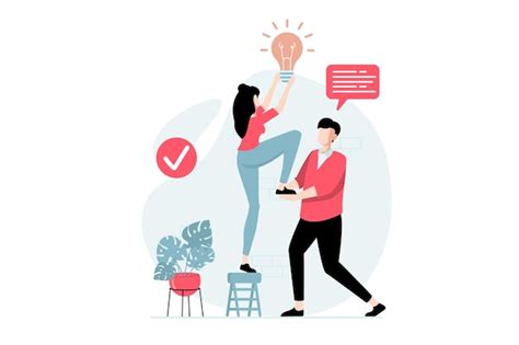 Premium Vector Technical Support Concept With People Scene In Flat