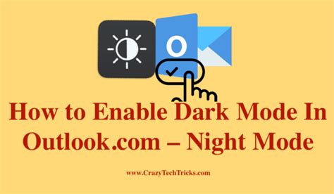 How To Enable Dark Mode In Outlook Night Mode Crazy Tech Tricks
