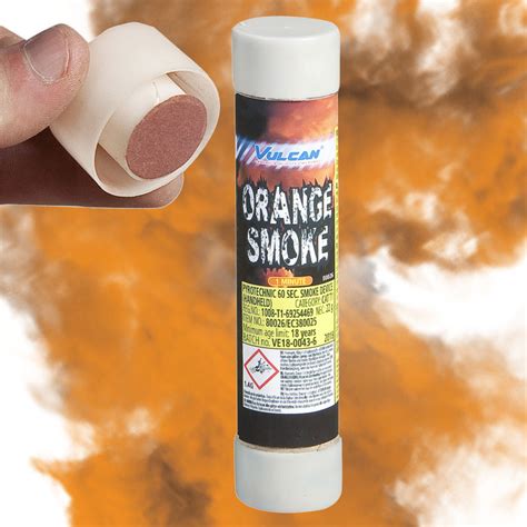 Orange Coloured Smoke Easy Strike Pyrotechnic Device 5 Pack Party Experts
