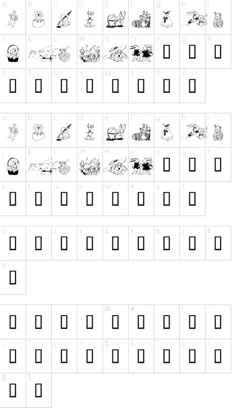 Kr Easter Bunnies Font Details