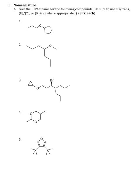 Solved I Nomenclaturea ﻿give The Iupac Name For The
