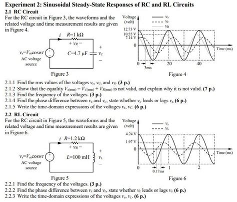 Solved Experiment 2 Sinusoidal Steady State Responses Of Rc