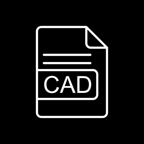 Cad File Format Line Inverted Icon Design 43977025 Vector Art At Vecteezy