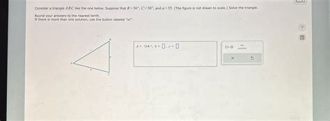 Solved Consider A Triangle Abc Like The One Below Suppose
