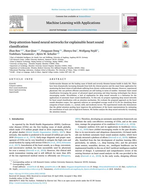 Pdf Deep Attention Based Neural Networks For Explainable Heart Sound