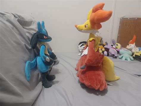 My Delphox Plush Is Way Bigger Then Lucario By Angelinathefloragato On Deviantart