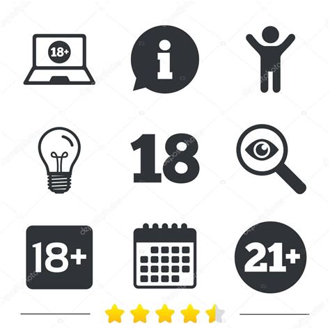 Adult Content Icons — Stock Vector © Blankstock 129899480