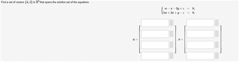 Solved Find A Set Of Vectors U V In R That Spans The Chegg Com