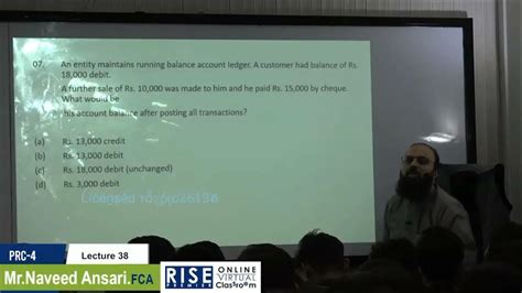 Ita Lecture 38 Chapter 03 Mcqs By Sir Naveed Ansari Youtube