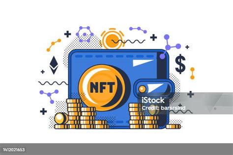 저장 암호 해독 동전 벡터를위한 Nft 지갑 암호화폐에 대한 스톡 벡터 아트 및 기타 이미지 암호화폐 토큰 플랫 디자인