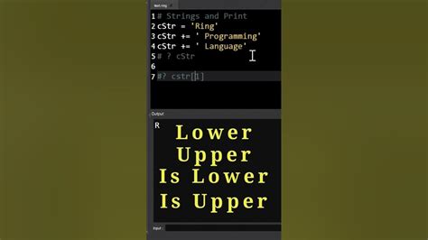 strings in ring programming language part 2 ring in minute youtube