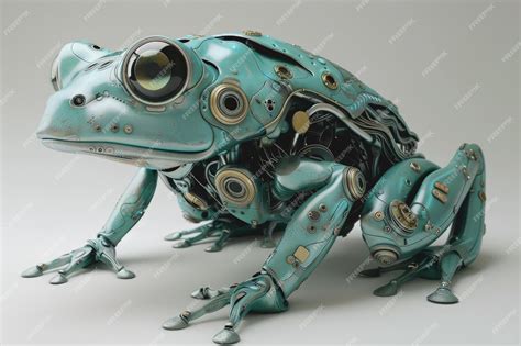 Premium Photo A Muscular Humanoid Robot Frog Is The Future