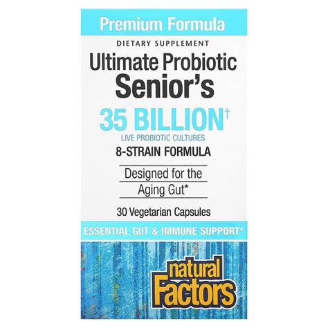 Natural Factors Ultimate Probiotic Seniors 35 Billion Cfus 30