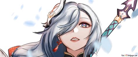 Shenhe Fanart Genshin Impact Anime Video Game K Wallpaper Download