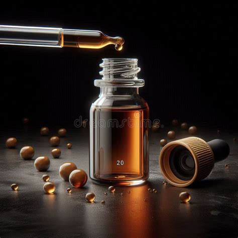 Vial Drop Drops Medical Chemistry Scinece Ai Generatad Stock