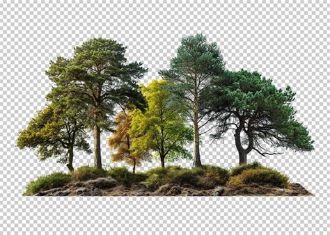 Premium PSD Trees Isolated Transparency Background