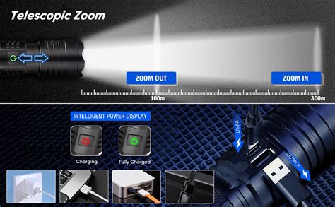 XLENTGEN Torches LED Super Bright 20000 Lumens Rechargeable Torch With