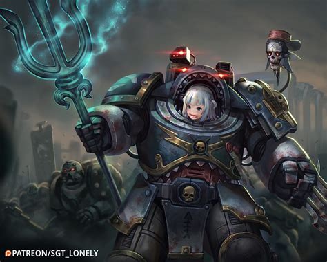 Gawr Gura Bloop Adeptus Astartes Servo Skull Carcharodons And 1