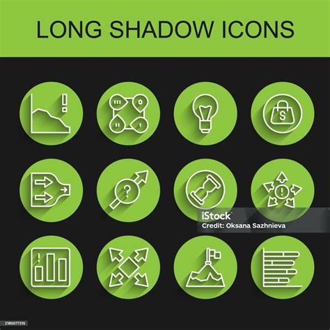 세트 라인 파이 차트 인포 그래픽 여러 가지 방법 방향 화살표 금융 성장 감소 깃발 화살표 및 오래 된 모래 시계 모래 아이콘이