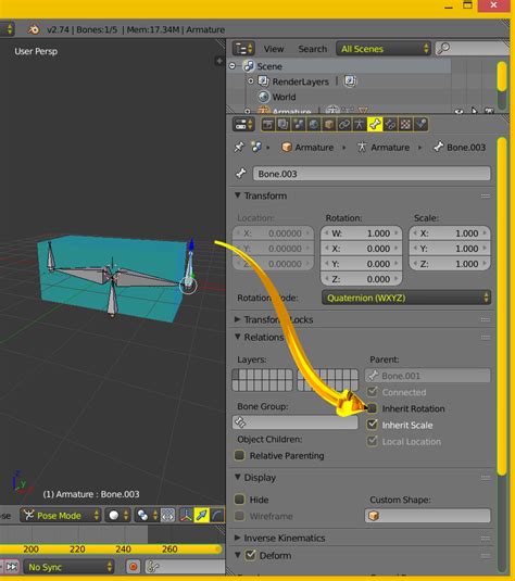 How To Lock Vertex To Axis During Bone Rotation Blender Stack Exchange