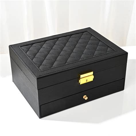 Guoer Jewelry Box For Women Girl Wife Large Pu Leather Jewelry