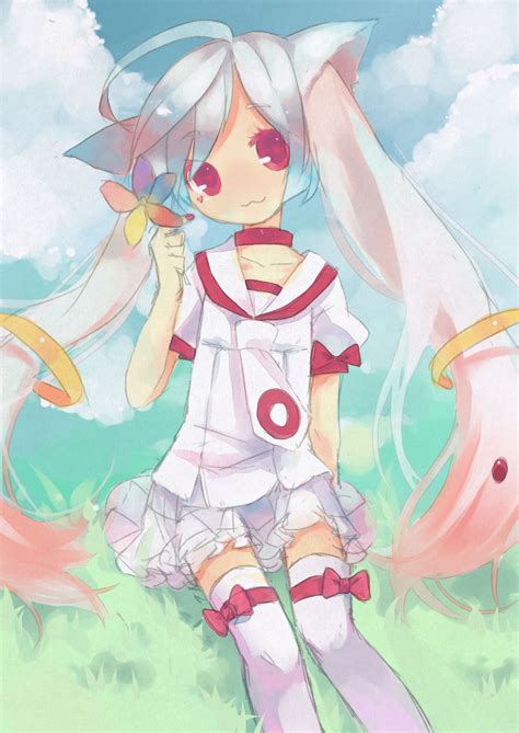 Safebooru Absurdres Acidear Ahoge Animal Ears Blue Hair Bow Choker