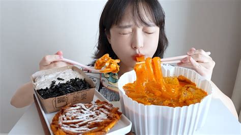 엽떡 마라로제떡볶이 먹방분모자 추가 필수 ft 감자채튀김 참치마요밥 REALSOUND MUKBANG Tteokbokki