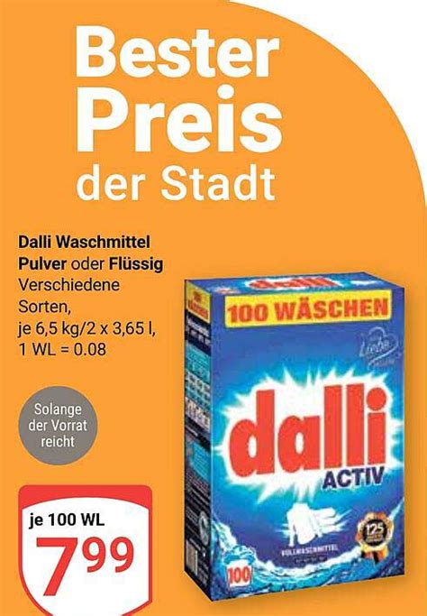 Dalli Waschmittel Pulver Oder Flüssig Angebot bei Globus