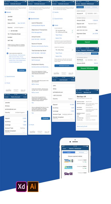 CTrader Mobile IOS App Design V2 03 X 2016 On Behance