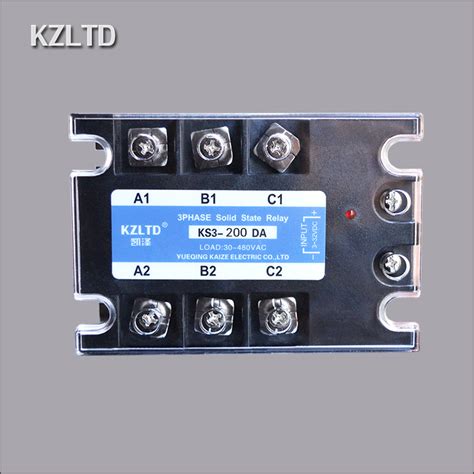 200A三相固態交流接觸器 SSR三相固態繼電器DC AC凱澤KS3 200DA