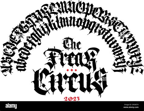 Gothic Font From Latin Letters Vector English Alphabet Medieval