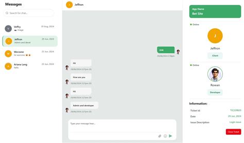 Real Time Support Ticket And Chat System By Vndev Codester