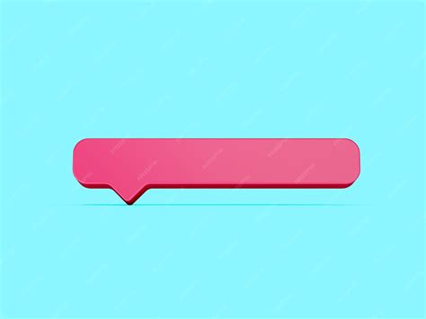 Premium Photo 3d Simple Pink Message Box Icon 3d Shiny Pink Chat Box Icon On Blue Background