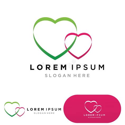Love Heart Logo And Symbol Vector Template Stock Illustration