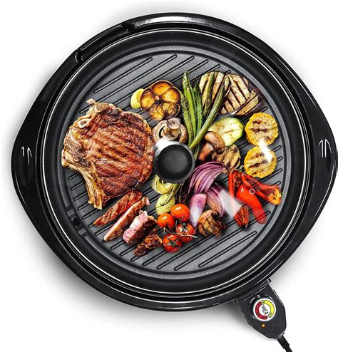 Elite Gourmet Smokeless Indoor Electric Bbq Grill With Glass Lid Pfoa