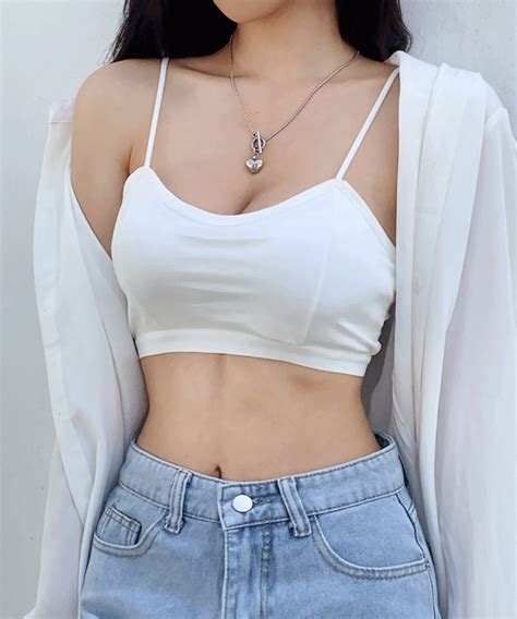 [편안함 신축성] 노와이어 신축성 좋은 얇은끈 일체형 고무줄밴딩 면브라렛 에이블리