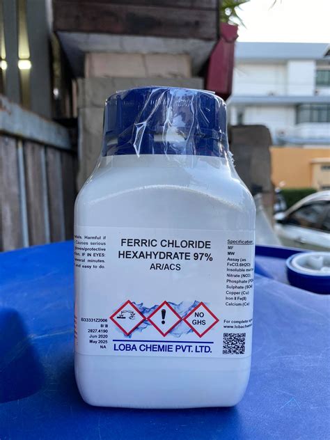 Ferric chloride hexahydrate 97 AR grade 500 กรม ขวด ยหอ Loba