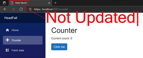 Blazor Prerender Wasm Pagetitleheadcontent Not Updated On Publish · Issue 35363 · Dotnet