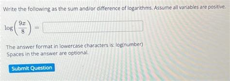 Solved Write The Following As The Sum And Or Difference Of Chegg Com