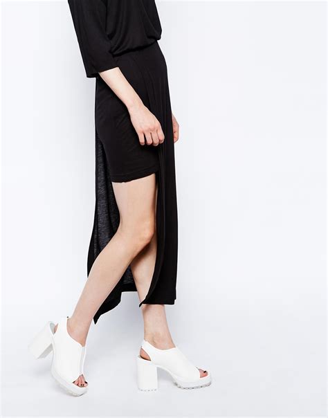 Lyst Cheap Monday Maxi Mini Skirt In Black