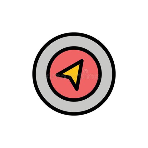 Map Navigation Location Flat Color Icon Vector Icon Banner Template Stock Vector