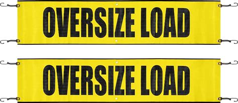 Amazon.com: 2 Pieces 18x84 Oversize Load Banner Signs for Trucks Mesh Wide Load Banner with ...
