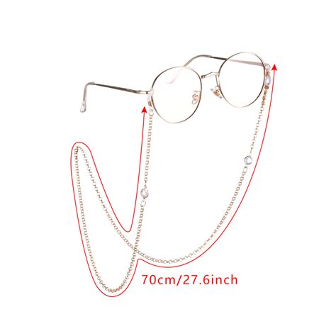 Yeni moda boncuklu gözlük zincirleri Metal Sunglas Grandado